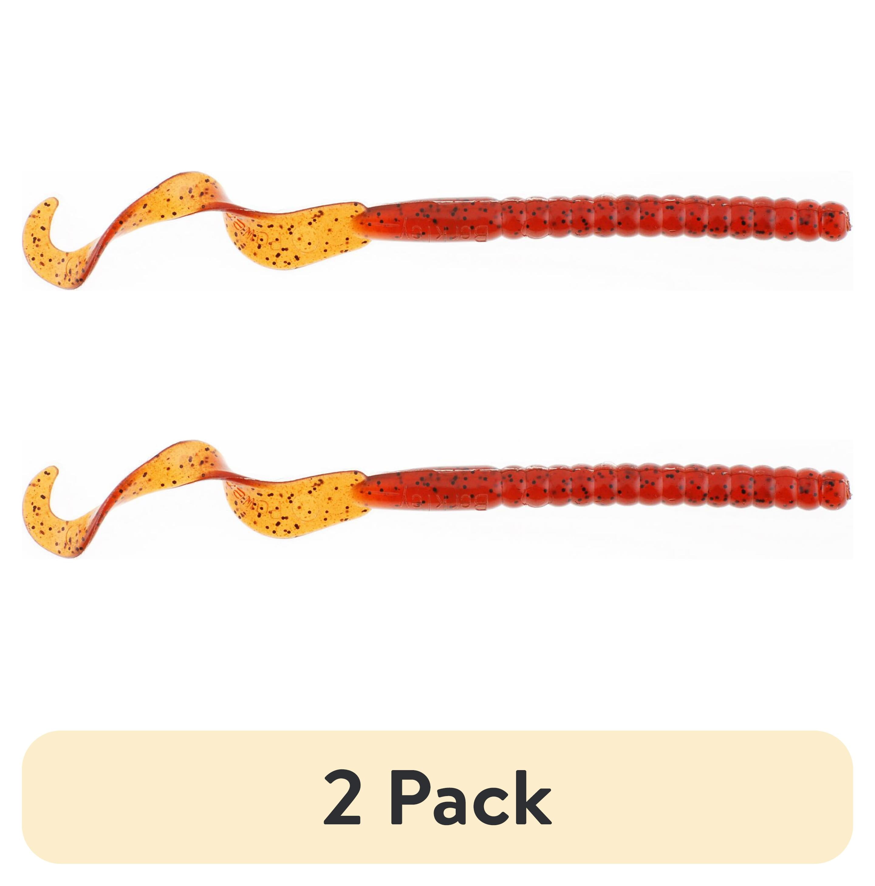 (2 pack) Berkley PowerBait® Power Worm Fishing Bait, Pumpkinseed, 7in ...