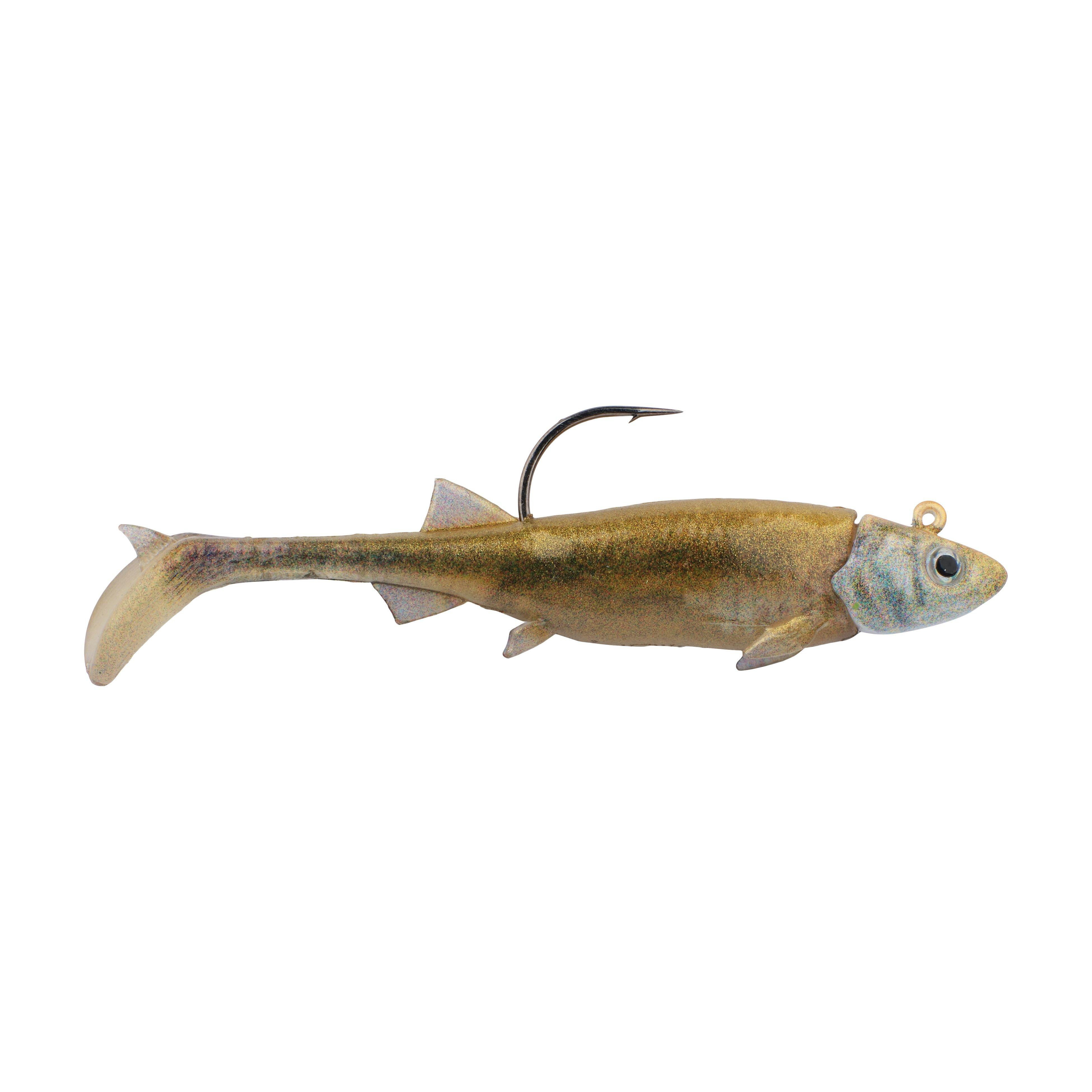 Berkley PowerBait Pre-Rigged Minnow Fishing Lure, Golden Shiner, 3 in ...