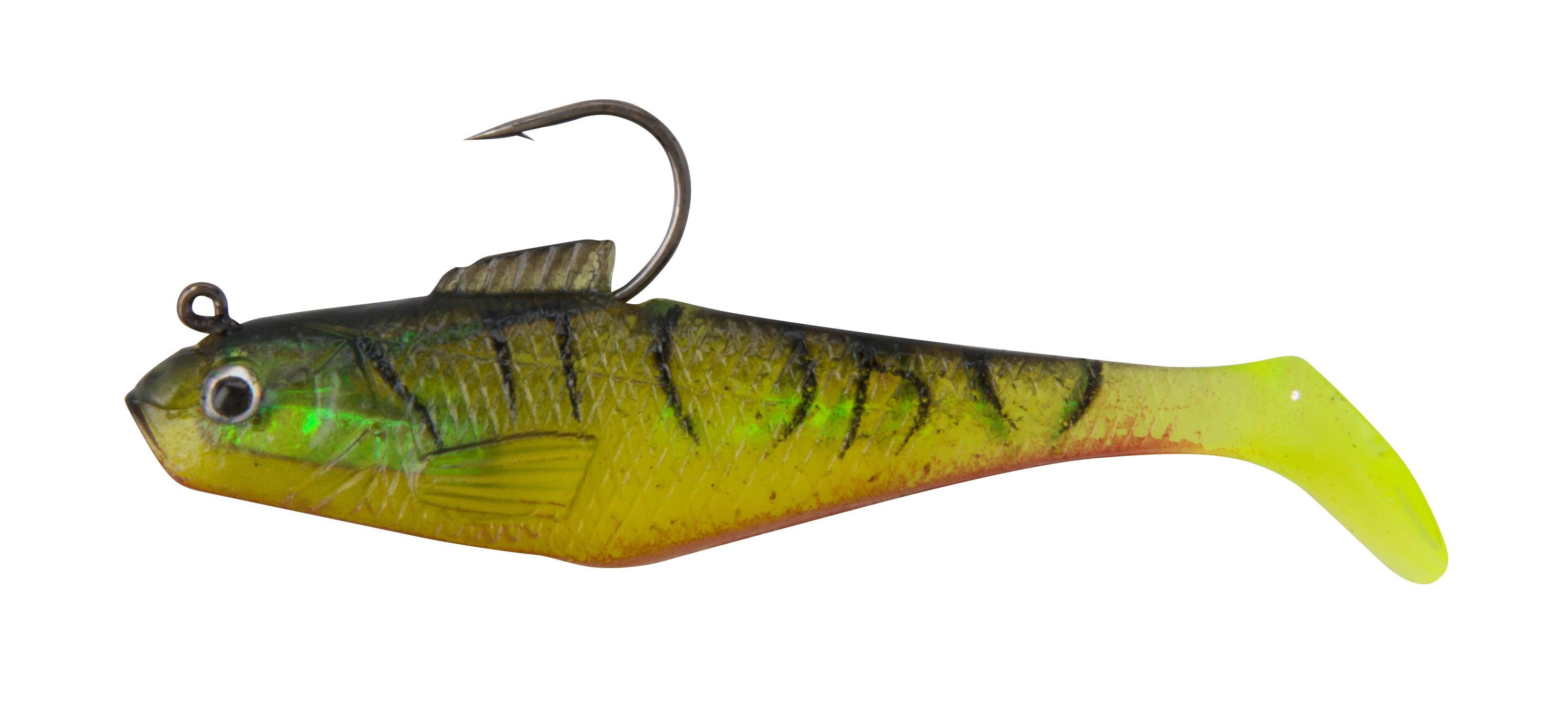 Berkley PowerBait Pre-Rigged Swim Shad Fishing Bait, Firetiger, 2in ...