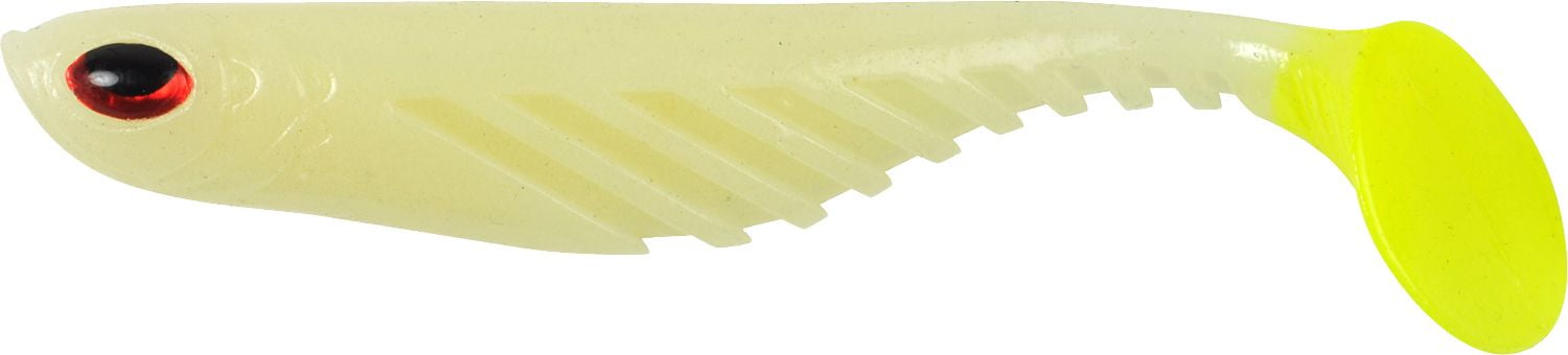 Berkley PowerBait Ripple Shad Fishing Bait, Glow/Chartreuse, 3in | 8cm ...