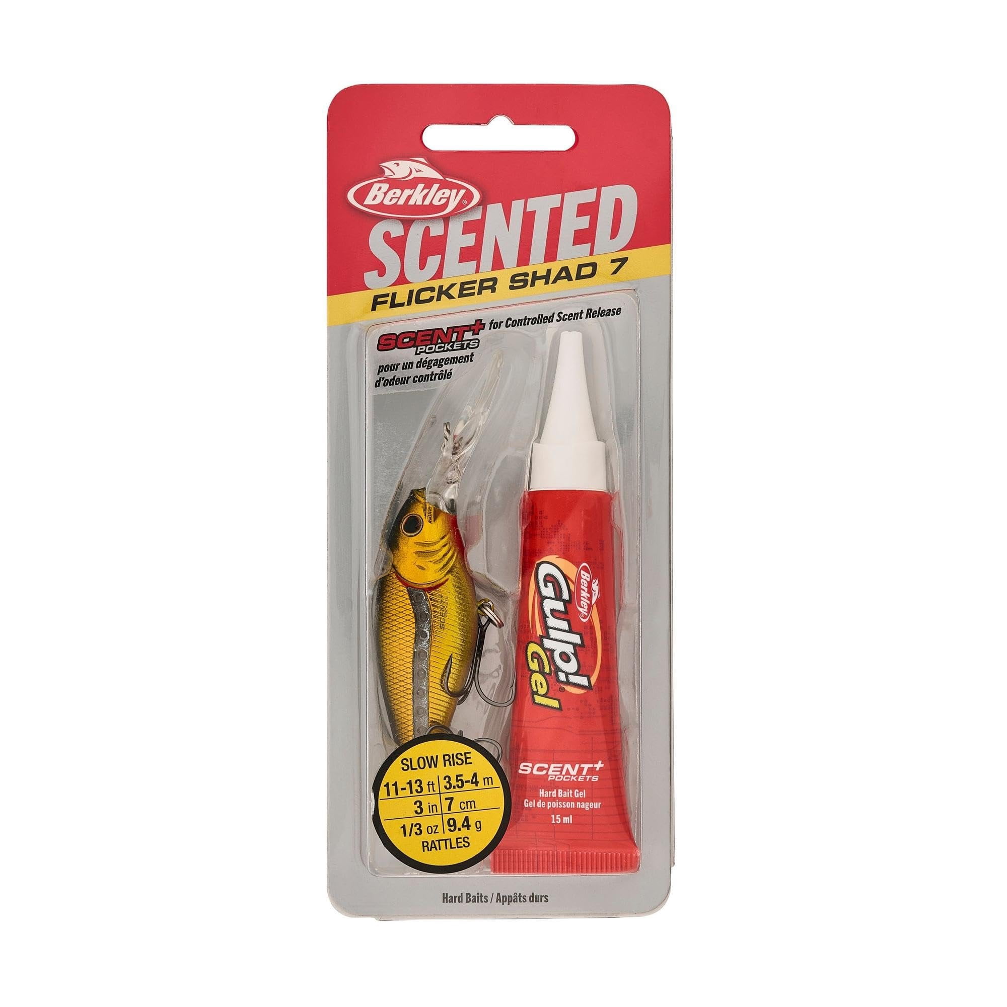 Berkley Scented Flicker Shad Fishing Lure, Black Gold, 3/16 oz, 2in 5cm ...