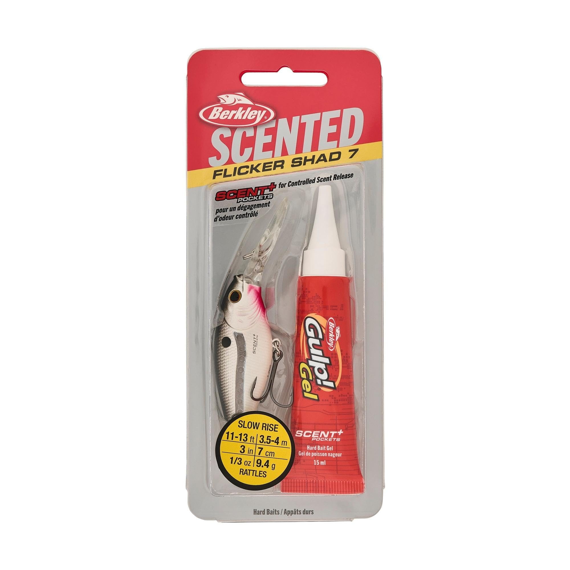Berkley Scented Flicker Shad Fishing Lure, Pearl White, 3/16 oz, 2in 5 ...