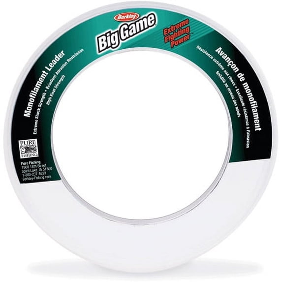 Berkley Trilene® Big Game™ Mono Leaders Fishing Line, Clear, 300 lb ...