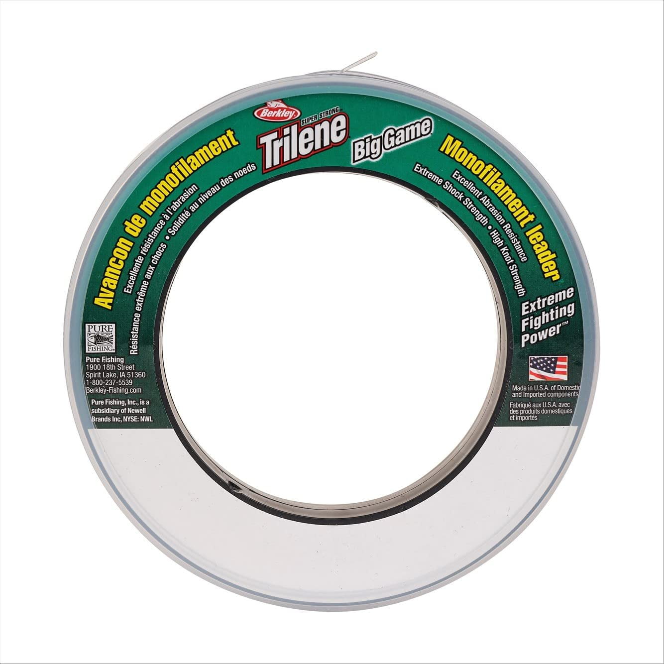 Berkley Trilene® Big Game™ Mono Leaders Fishing Line, Clear, 50 lb Test ...