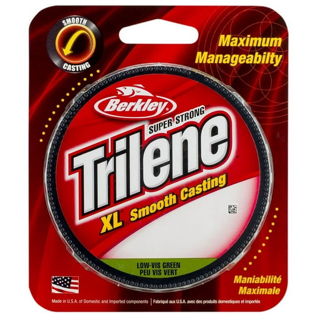 Berkley Trilene XL, Low-Vis Green, 8lb 3.6kg Monofilament Fishing Line ...