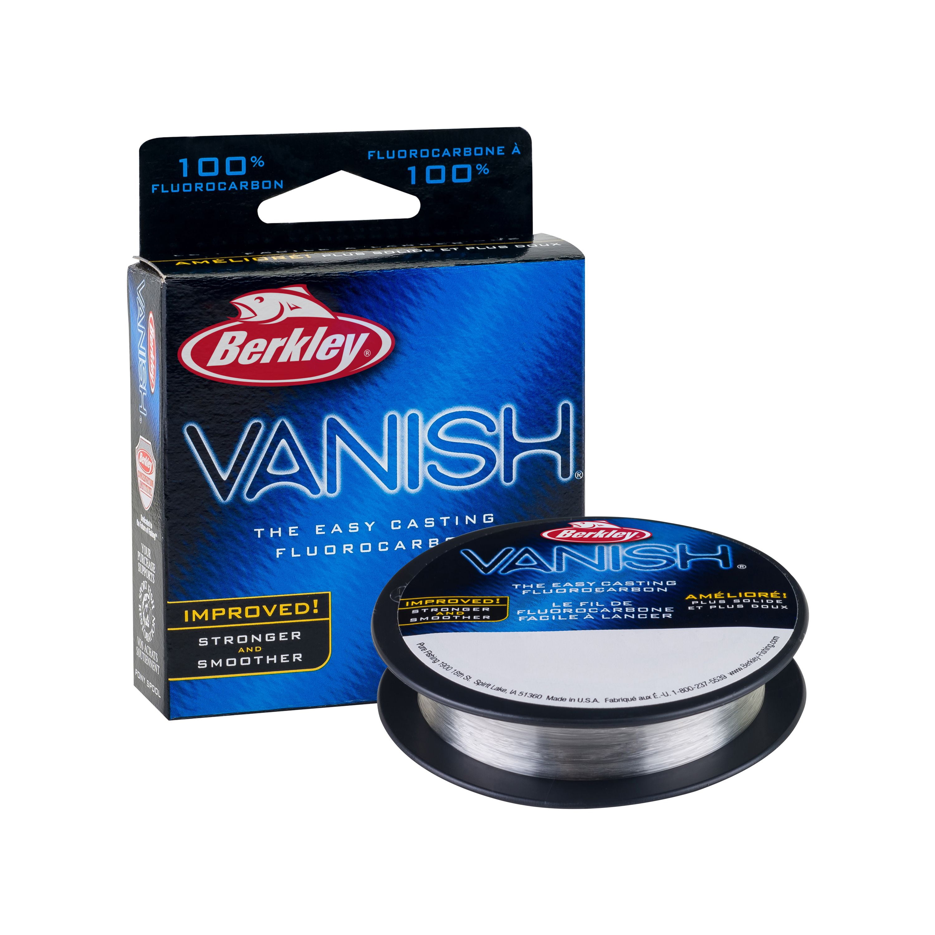 Berkley Vanish® Fluorocarbon Fishing Line, Clear, 4 lb Test Strength ...