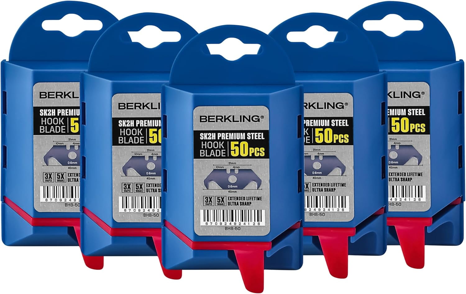 Berkling Utility Hook Razor Blades 250 PCS With Dispenser, SK2H Laser ...