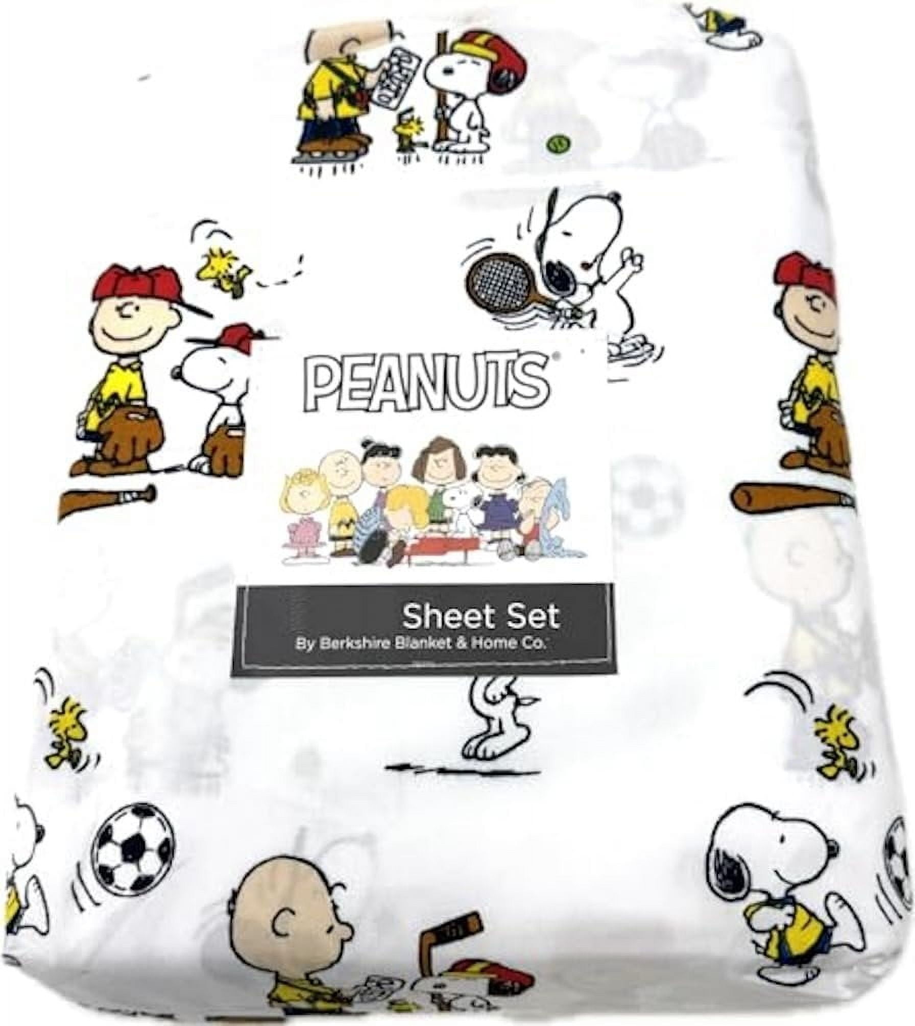 Berkshire Blanket & Home Co Peanuts & Friends Sheet Set White - Sports ...