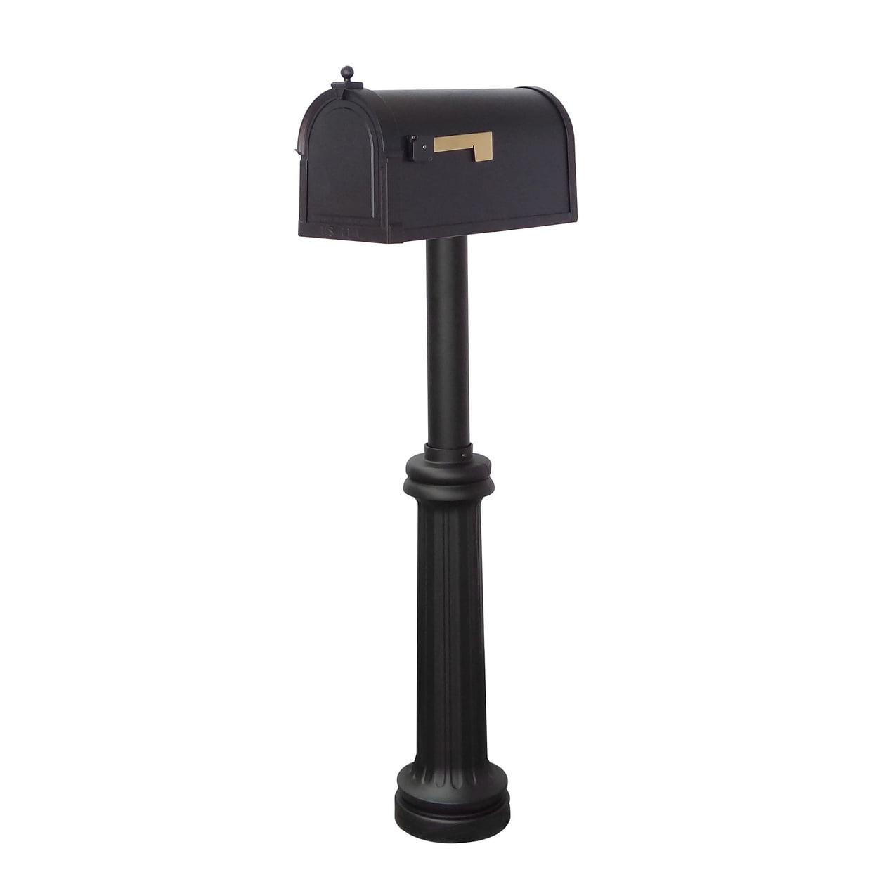 Berkshire Curbside Mailbox with Bradford Surface Mount Mailbox Post ...