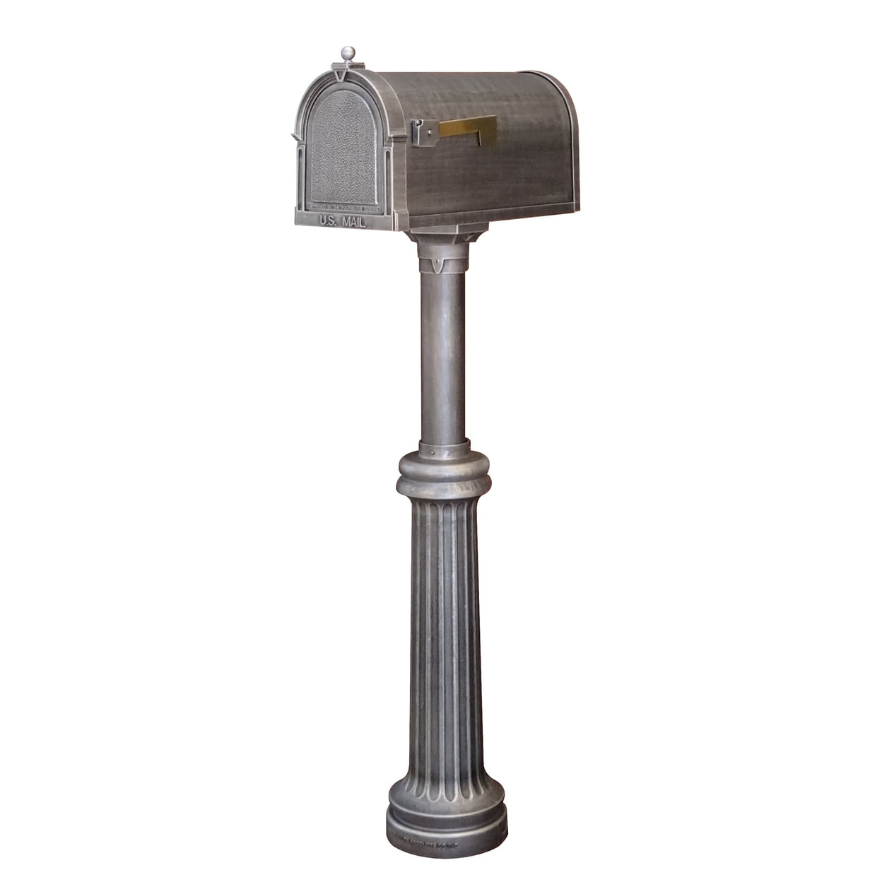 Berkshire Curbside Mailbox with Bradford Surface Mount Mailbox Post ...
