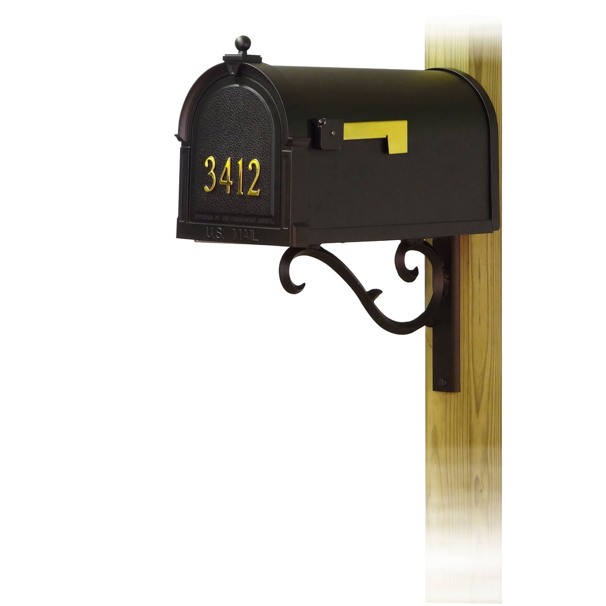 Berkshire Curbside Mailbox with Front Address Numbers and Sorrento ...