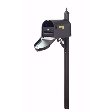 QualArc Westhaven Post and Beam Mailbox System - Black - 56in.H x 37in ...