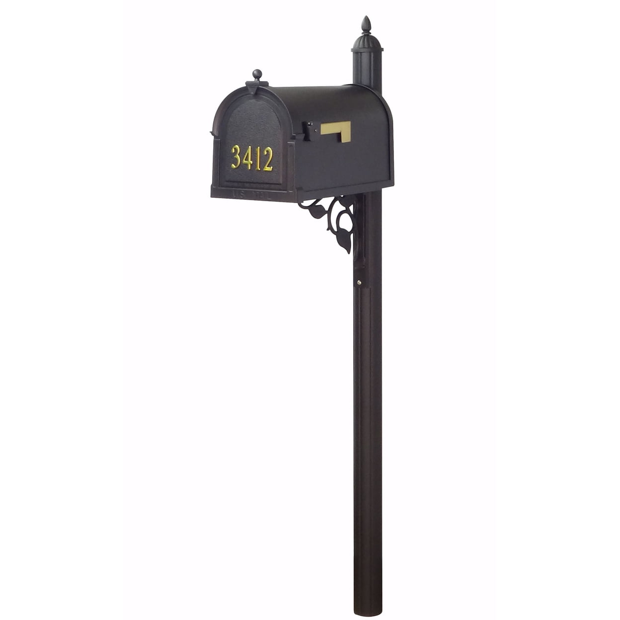 Outdoor Letter Holder Berkshire Curbside Mailbox with Front Numbers and ...