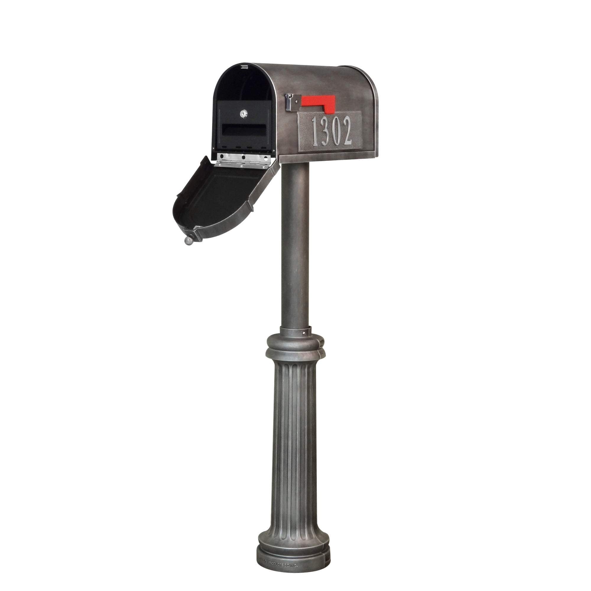 Berkshire Curbside Mailbox with Front and Side Address Numbers, Locking ...