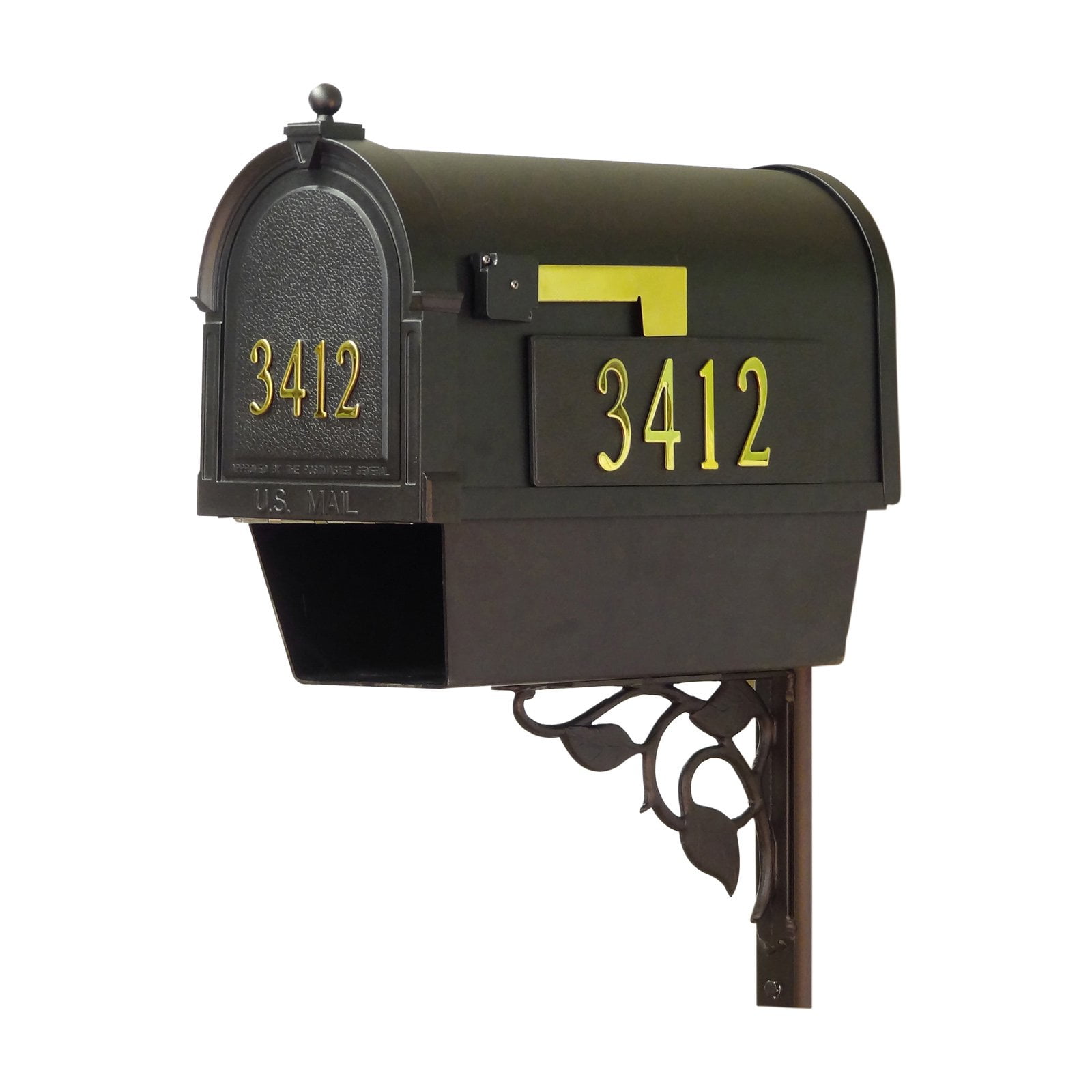 Berkshire Curbside Mailbox with Front and Side Address Numbers ...