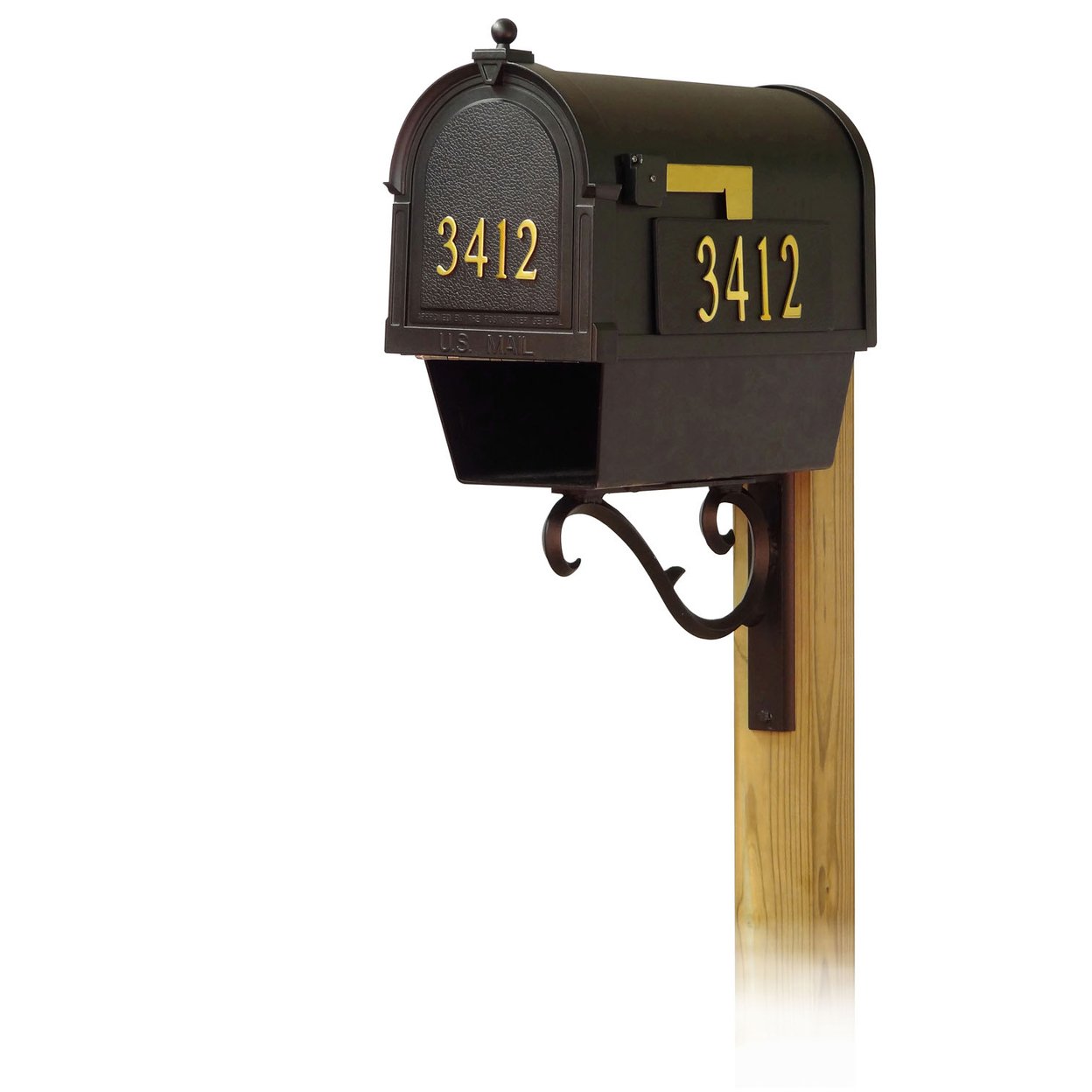 Berkshire Curbside Mailbox with Front and Side Address Numbers ...