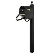 Step2 MailMaster Hudson Mailbox | Black Mailbox with Newspaper Holder ...