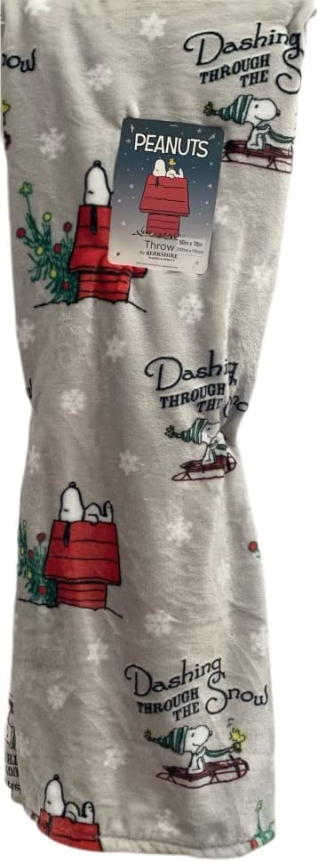 Berkshire Snoopy and Woodstock Gray Velvet Throw, 50" x 70" - Walmart.com