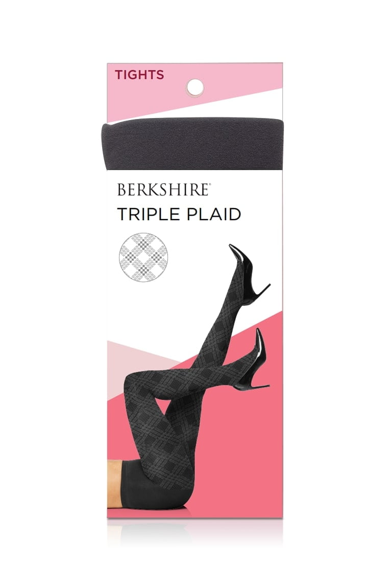 Berkshire Triple Plaid Tights with Non-Control Top and Reinforced Toe ...