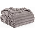 Berkshire VelvetLoft Ribbed Throw Blanket 50"x60" - Plush, Extra Soft ...