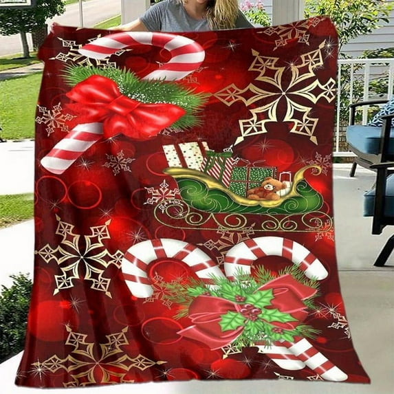Berkshire Velvetsoft Whimsical Christmas Throw Colorful Fuzzy Blanket ...
