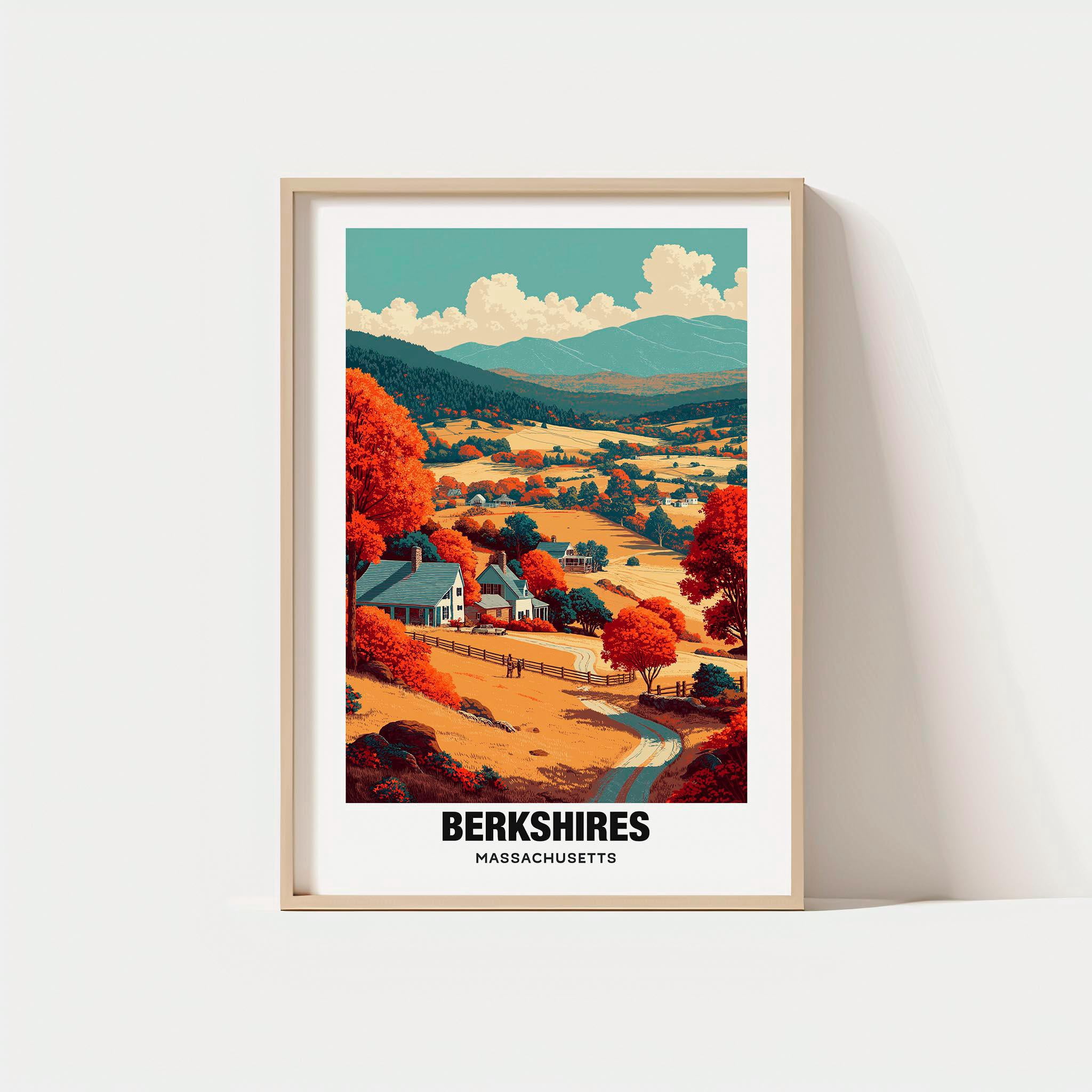 Berkshires Poster Usa Poster Mountain Views Autumn Charm Berkshires ...