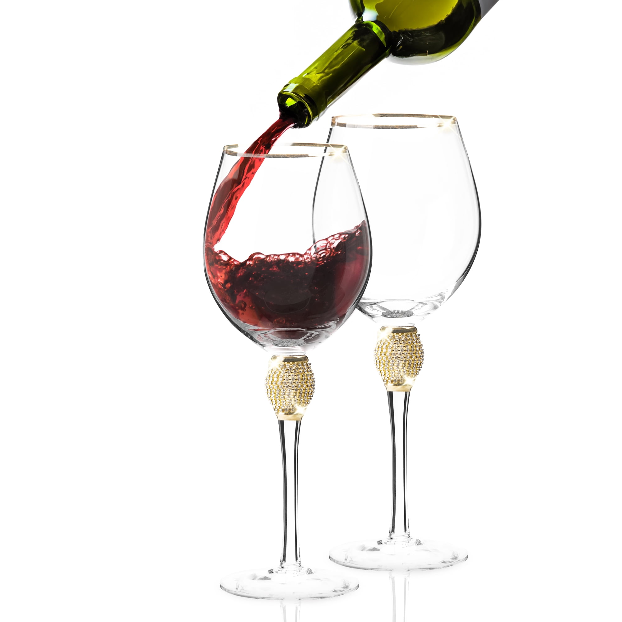 Berkware Set of 2 Wine Glasses - Luxurious and Elegant Sparkling ...