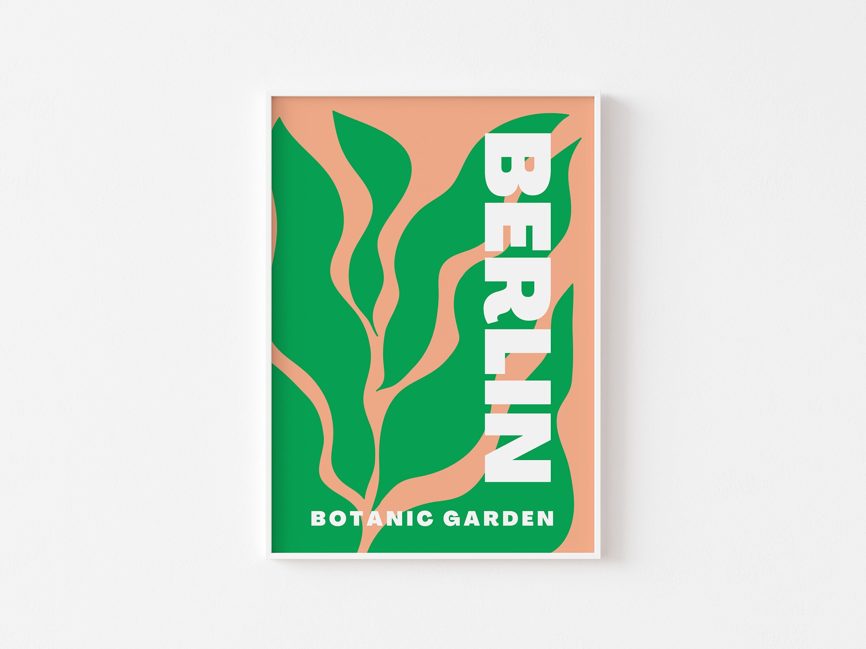Berlin Botanic Garden Print - Colourful Retro Art, Groovy Floral ...