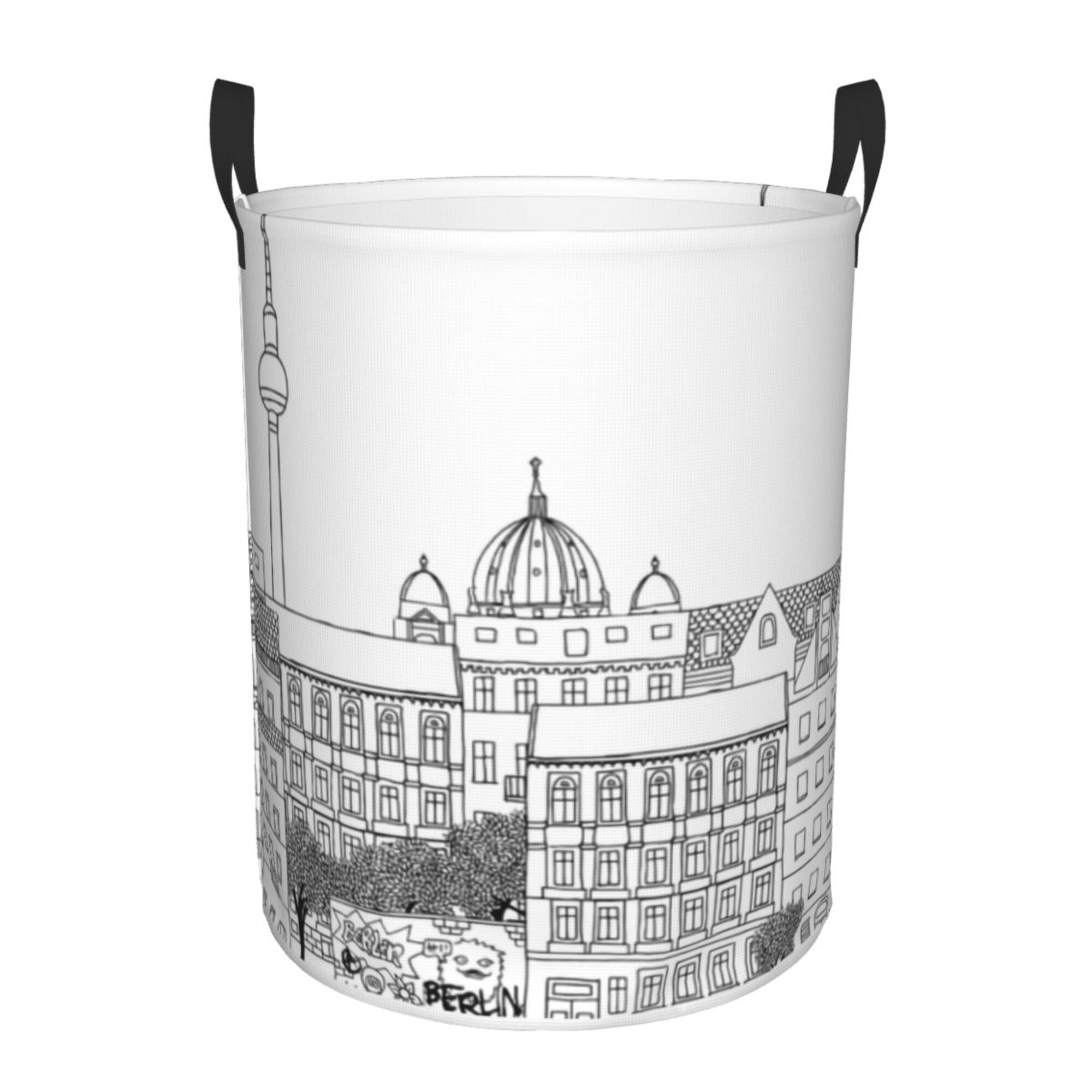 Berlin Circular Laundry Basket (With Handle) Waterproof Oxford Cloth ...