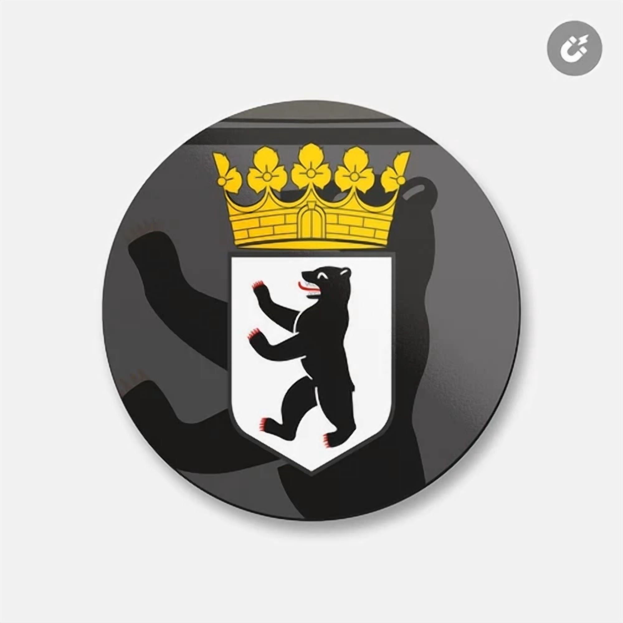 Berlin City Coat Of Arms Germany | 4'' X 4'' Round Decorative Magnet ...