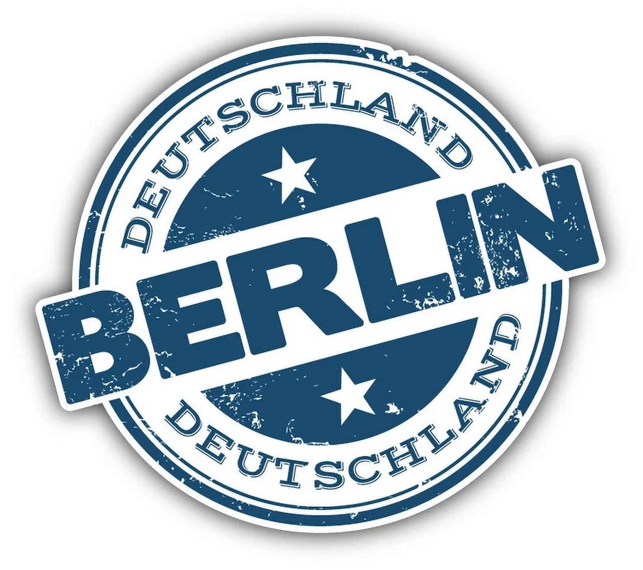 Berlin City Germany Grunge Travel Stamp Car Sticker Phone Decal Water ...