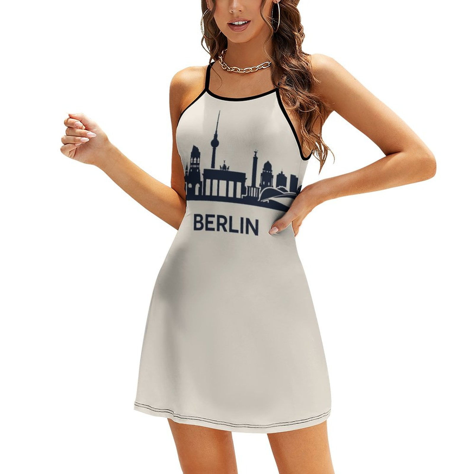 Berlin Dark Sweetheart Knot Flared Dress Fashion Design Large Size ...