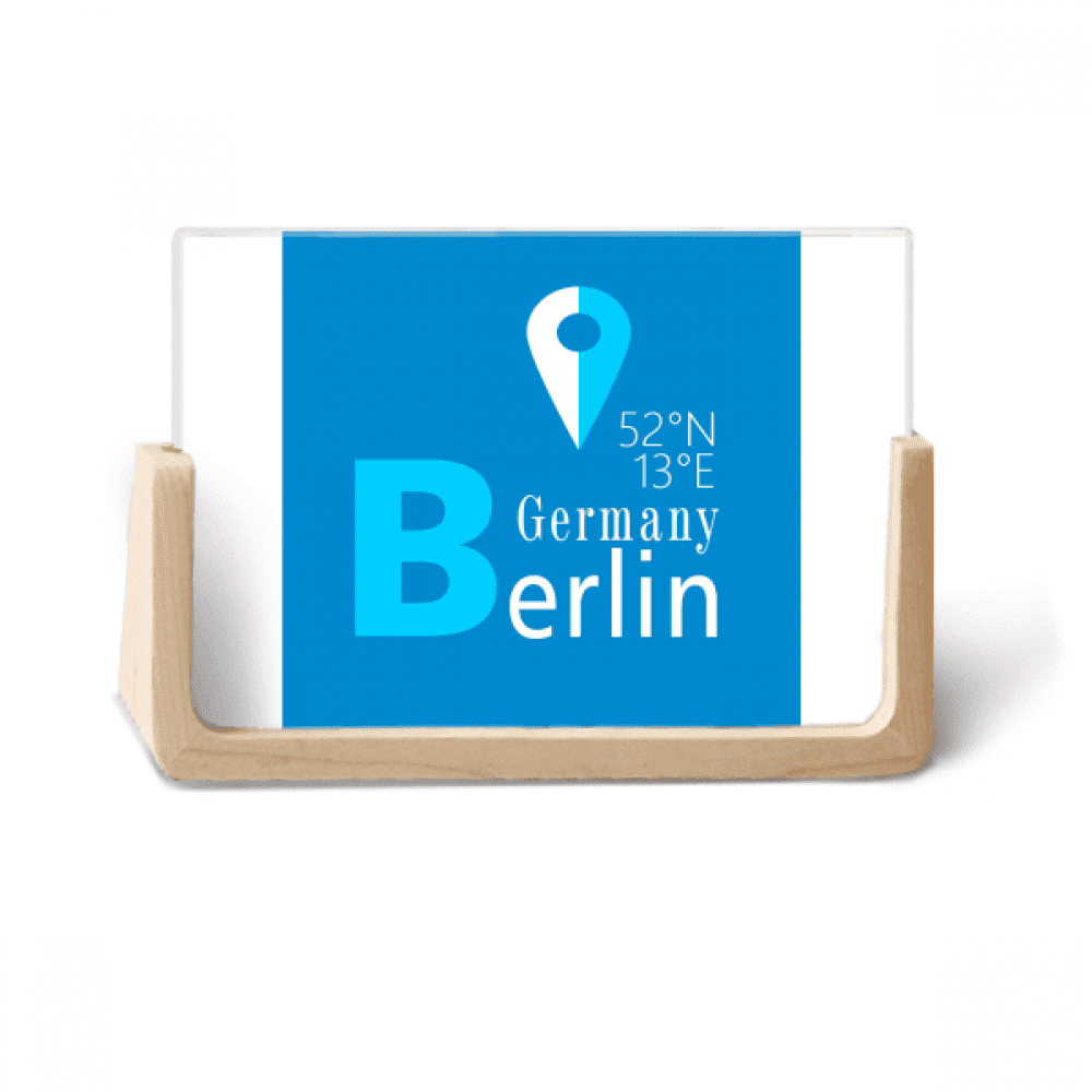 Berlin Geography Coordinates Trave Photo Wooden Photo Frame Tabletop ...