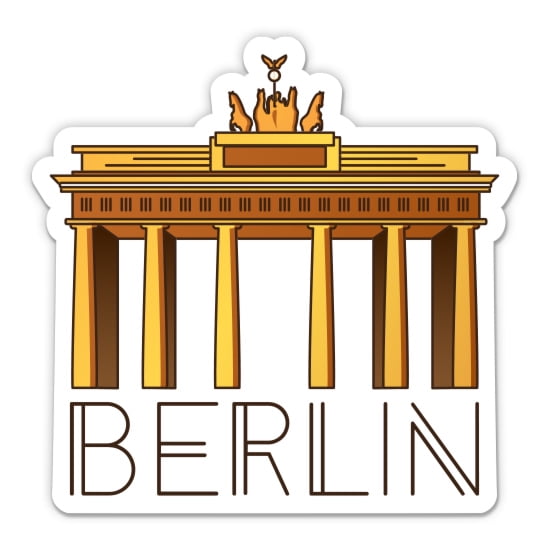 Berlin Germany Brandenburg Gate - 3" Vinyl Sticker - For Car Laptop ...