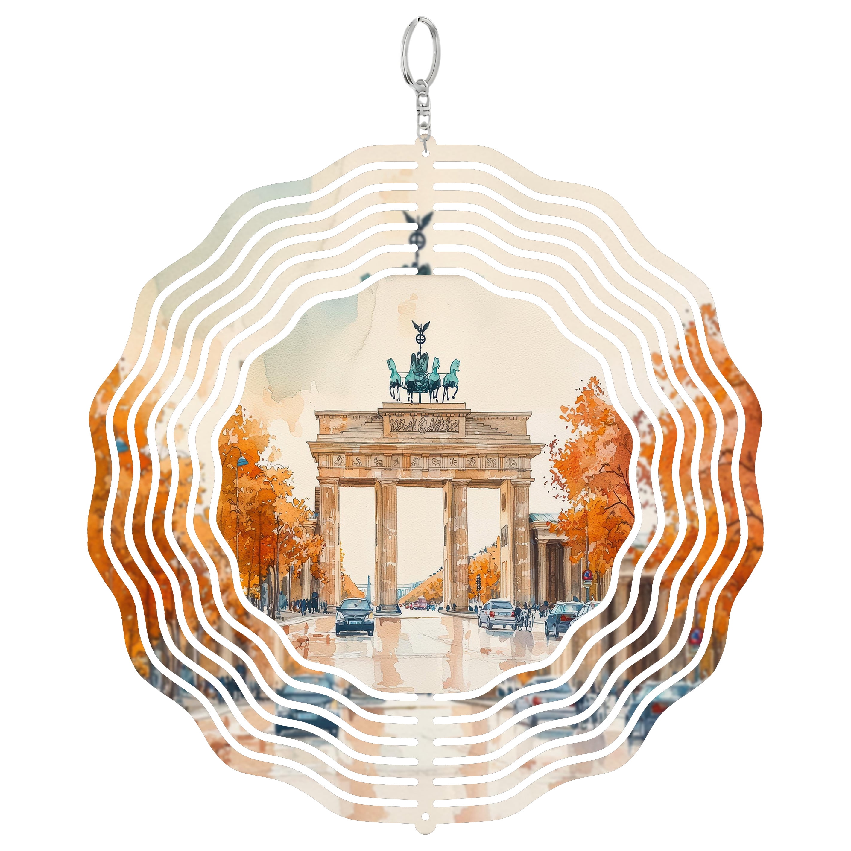 Berlin Germany Brandenburg Gate 3D Wind Spinner Stainless Steel Kinetic ...