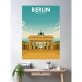 Berlin Germany Brandenburg Gate Vintage Travel Poster Wall Art Modern ...