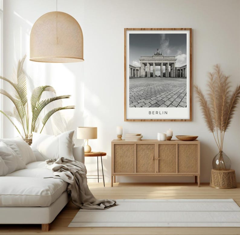 Berlin Germany City Print Brandenburg Gate Wall Art Gift - Walmart.com