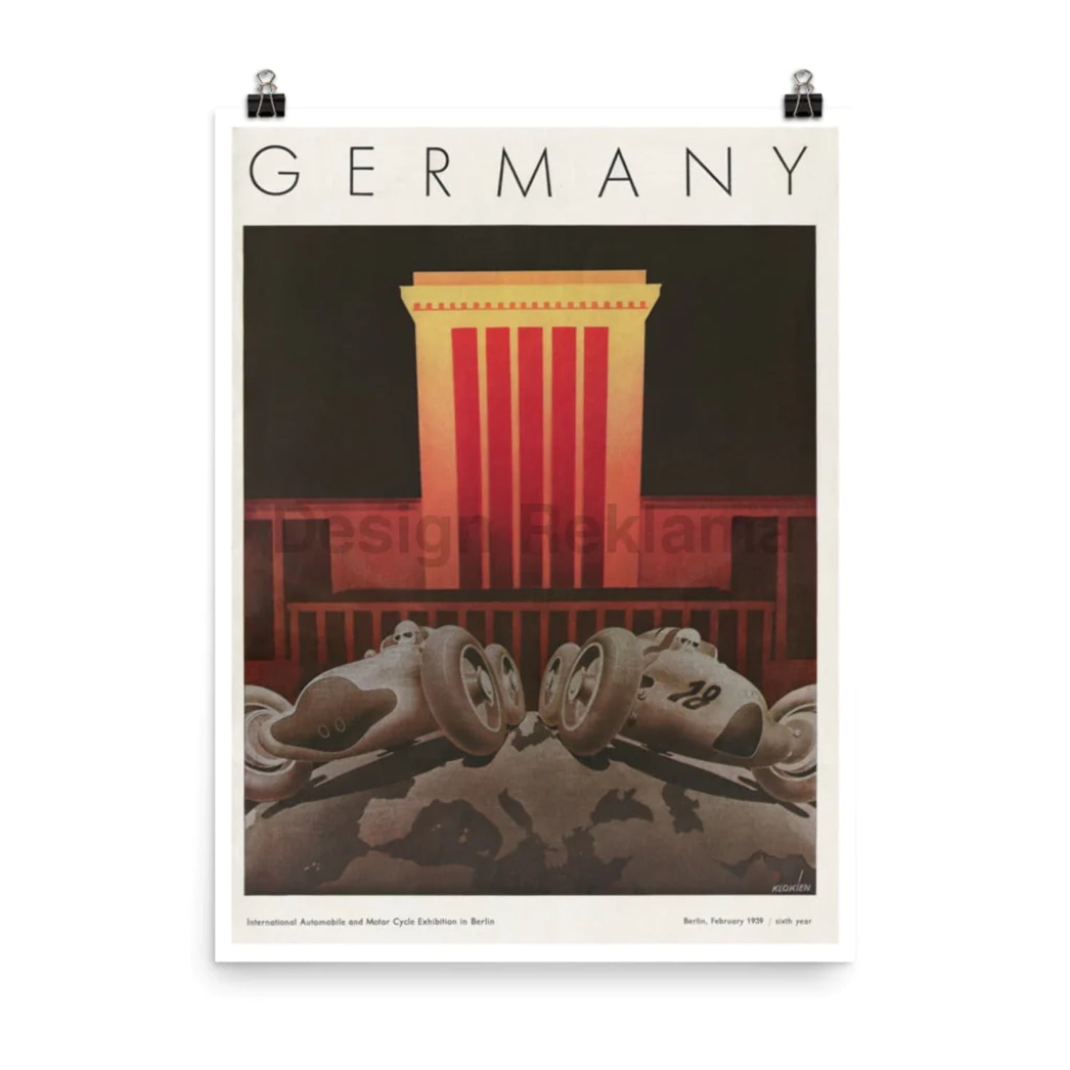 Berlin, Germany, International Auto Show Berlin, 1939. Unframed Vintage ...