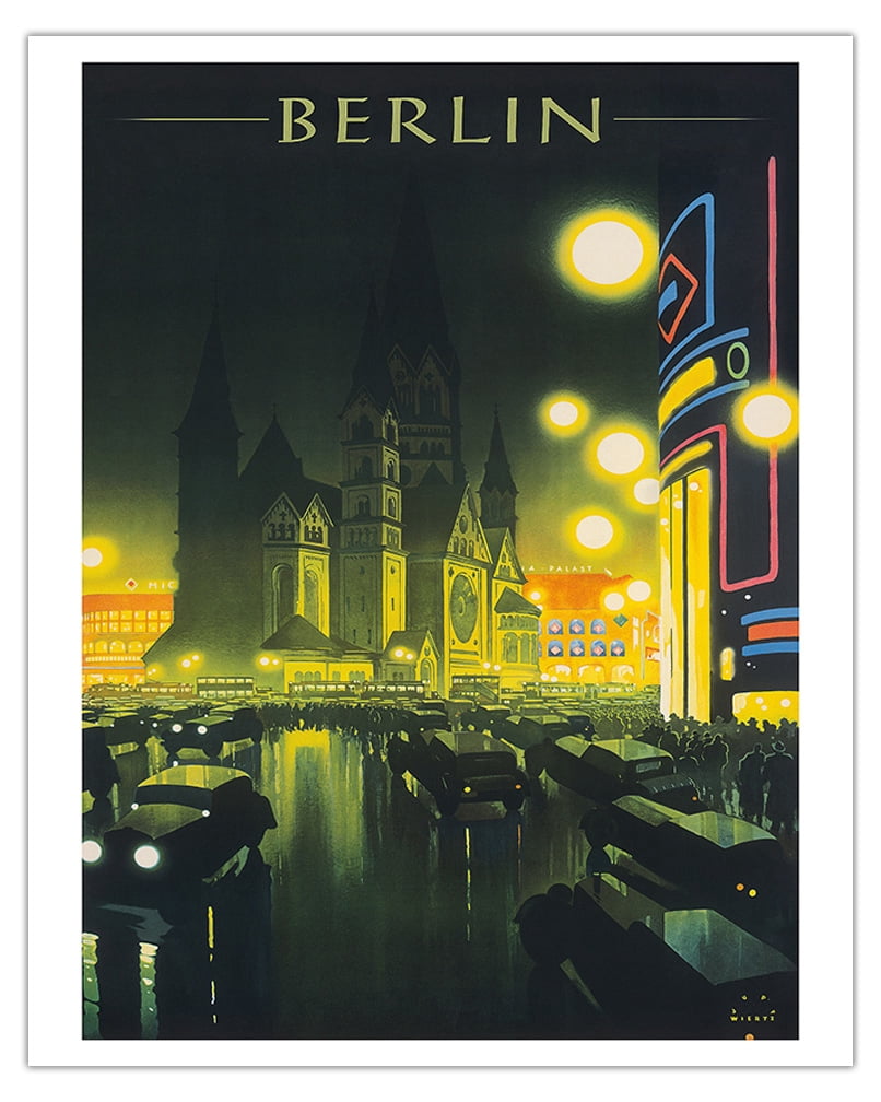 Berlin Germany - Kaiser Wilhelm Memorial Church - Vintage Railroad ...