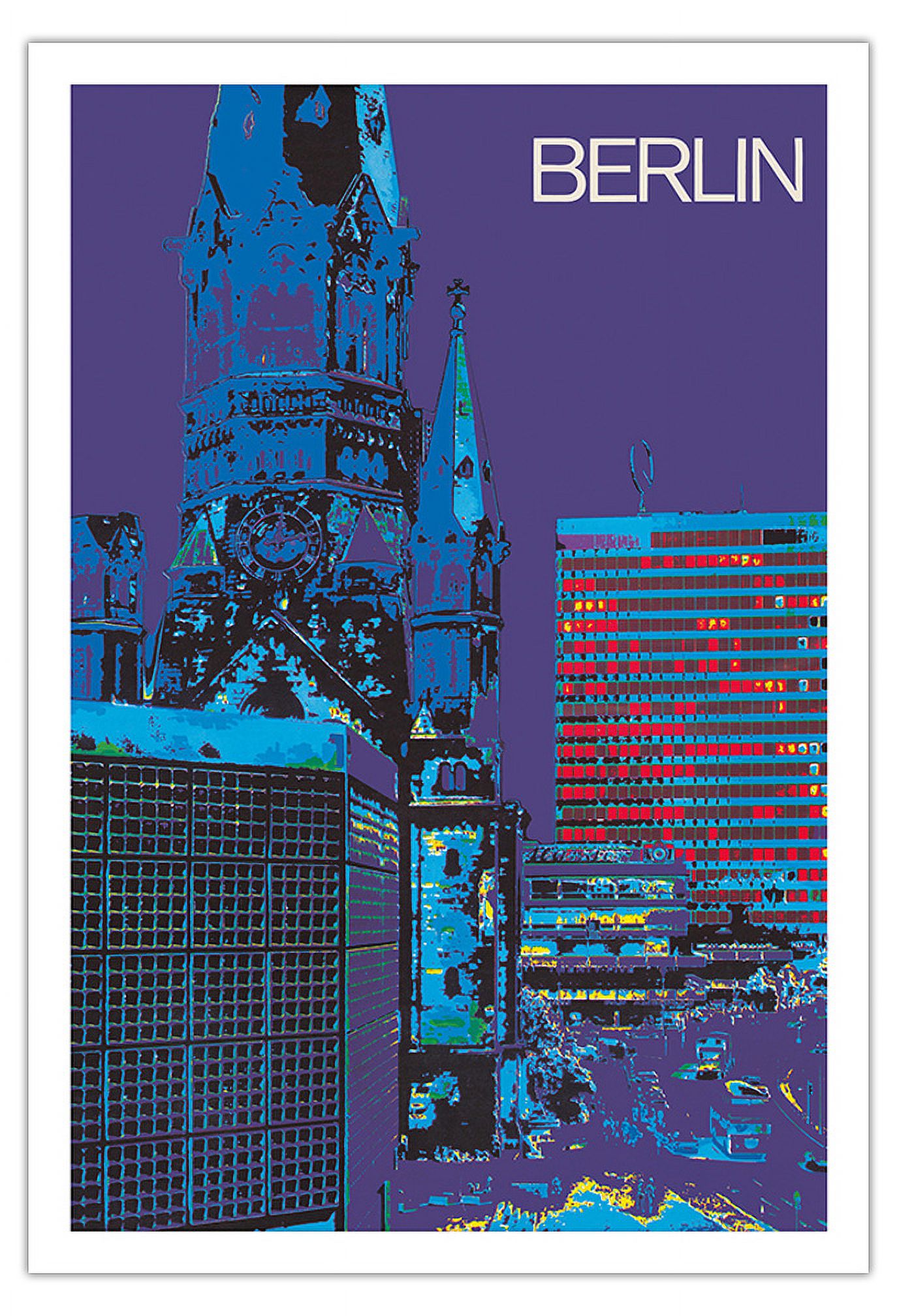 Berlin Germany - The City at Night - Kaiser Wilhelm Memorial Church ...
