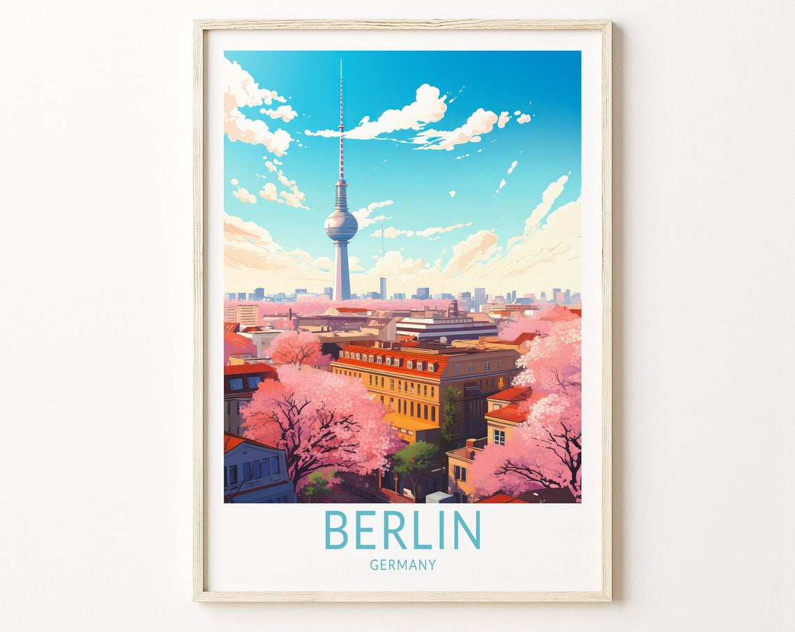Berlin Germany Travel Poster Wall Art, Berlin Germany Travel Poster ...