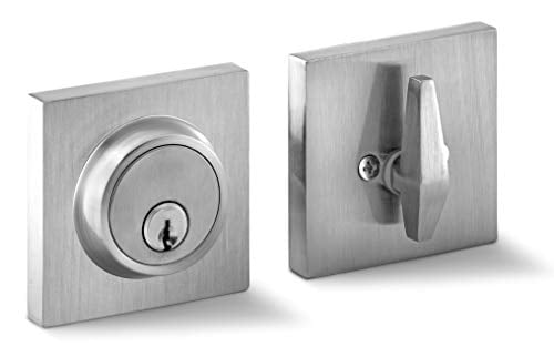 Berlin Modisch Single Cylinder Deadbolt Lock Slim Square for Front Door ...