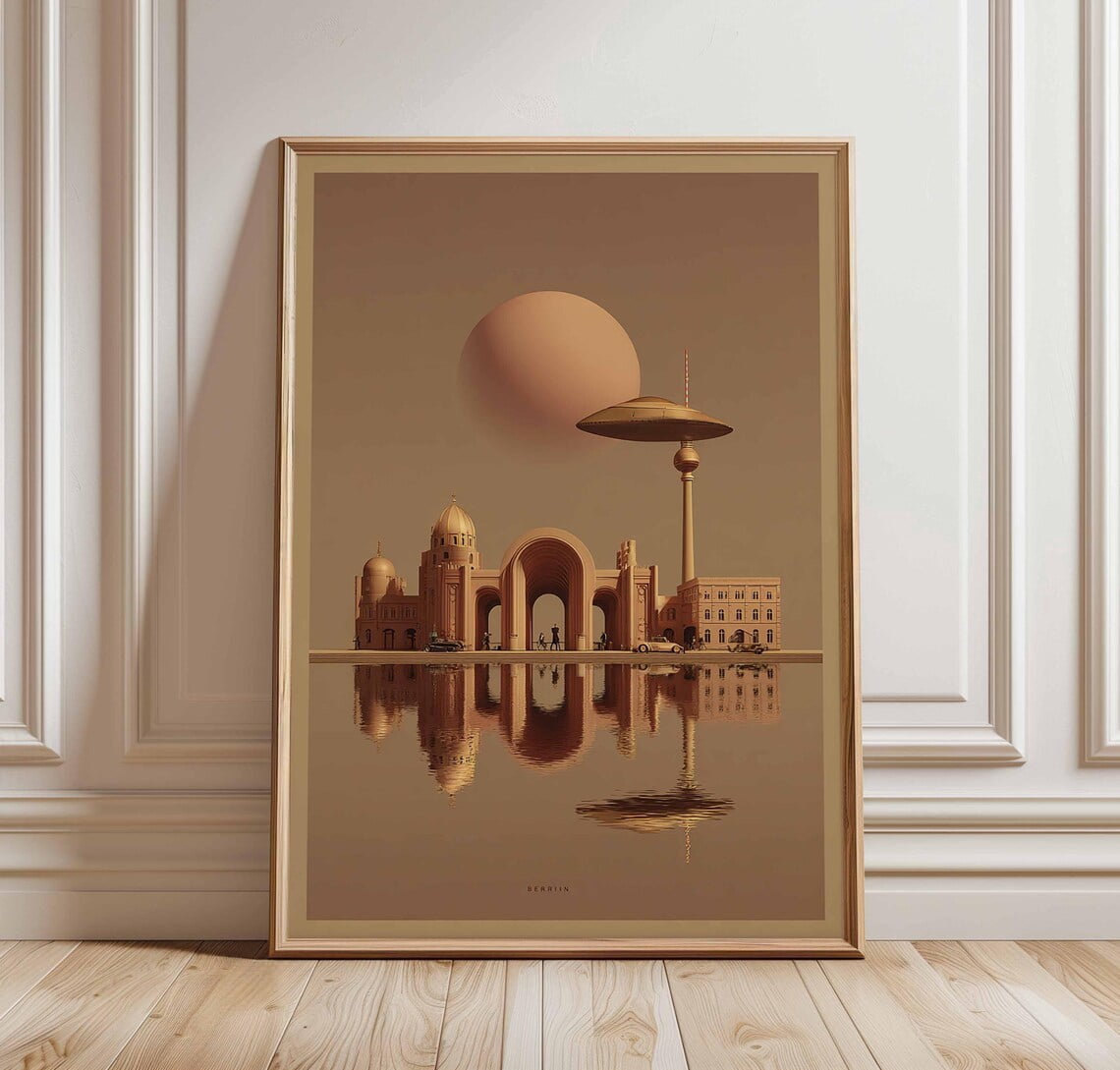 Berlin Sci Fi Architecture Surreal Cityscape Futuristic UFO Decor ...