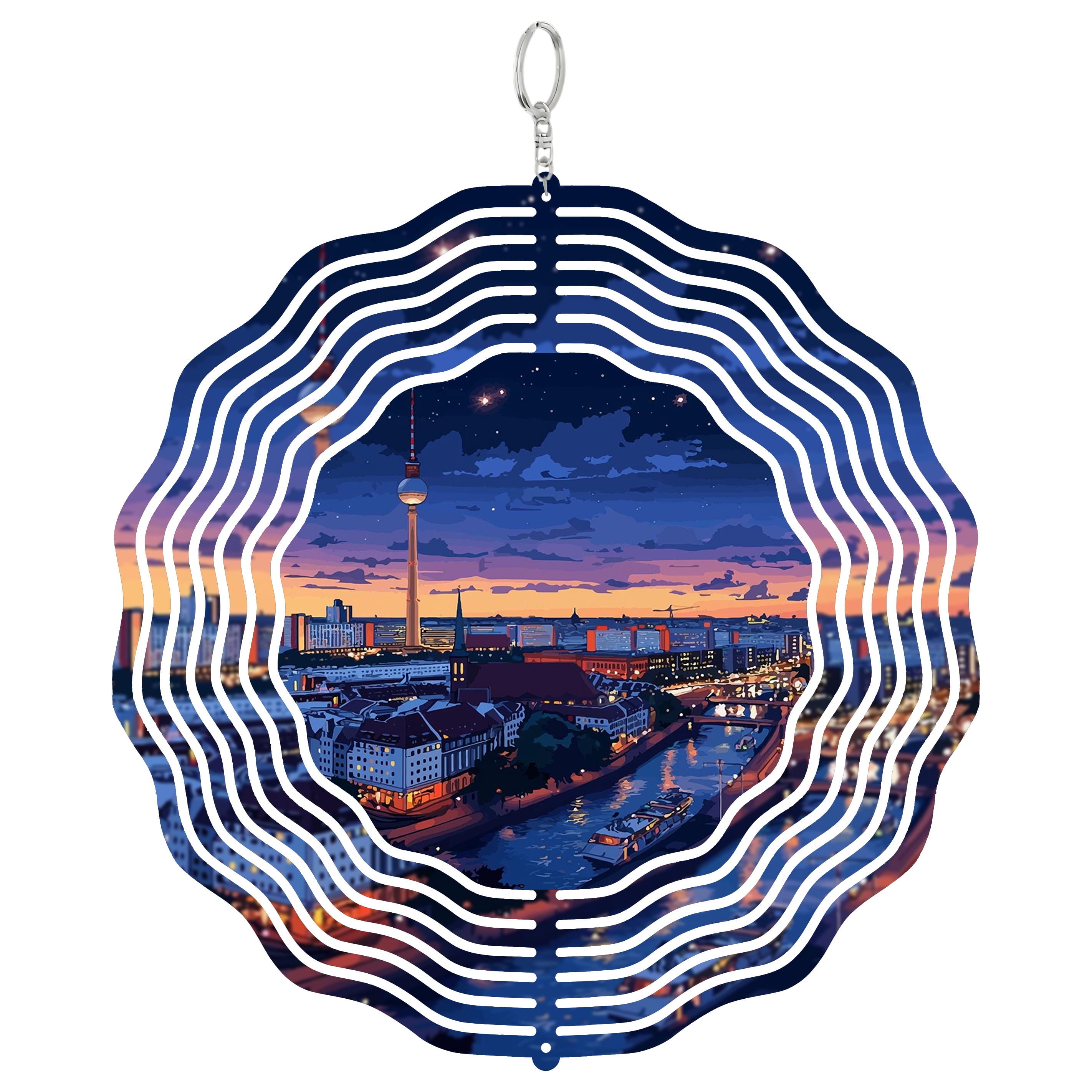 Berlin Skyline 3D Wind Spinner Germany Capital Kinetic Art - Walmart.com