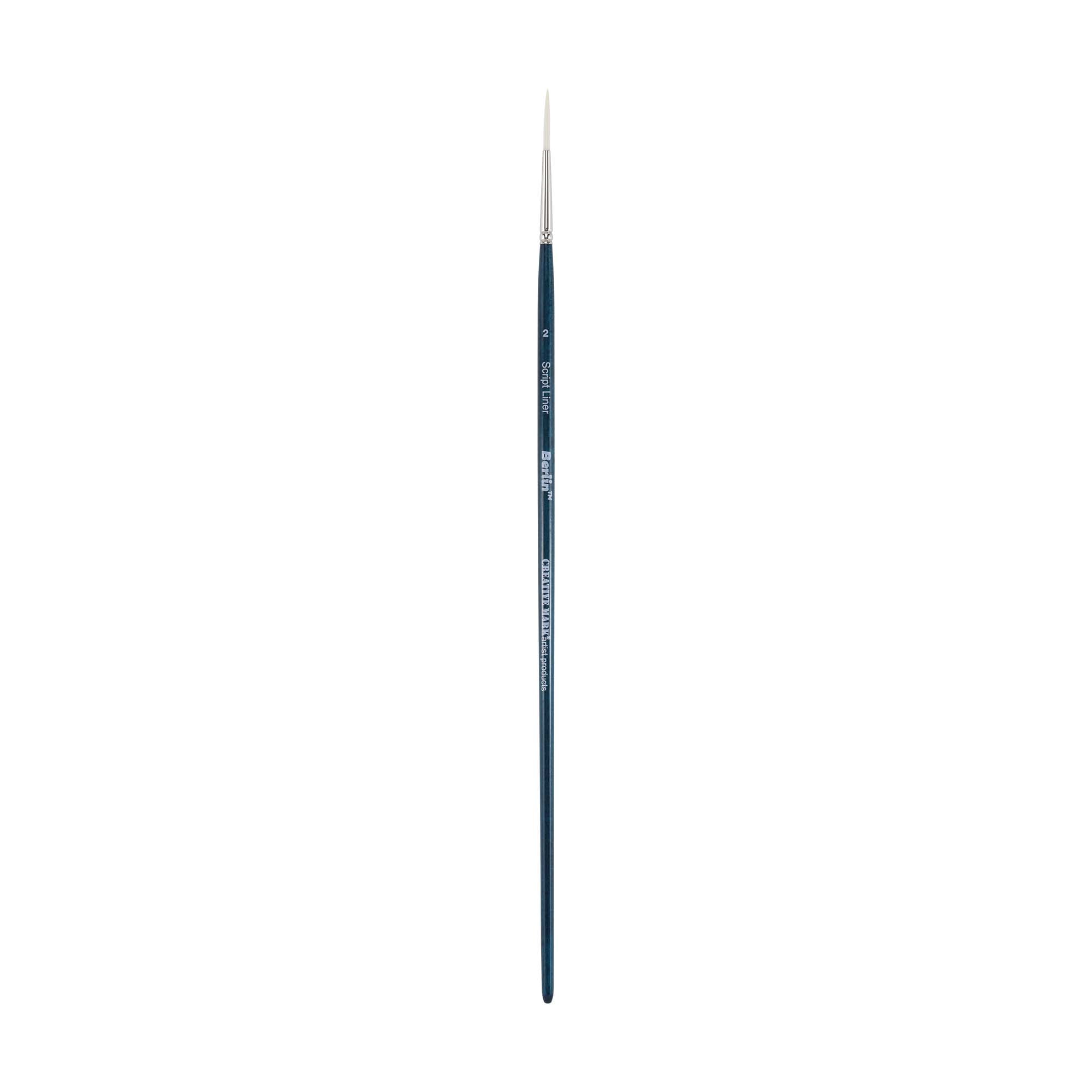 Berlin Synthetic Long Handle Acrylic Brush - Script Liner # 2 - German ...
