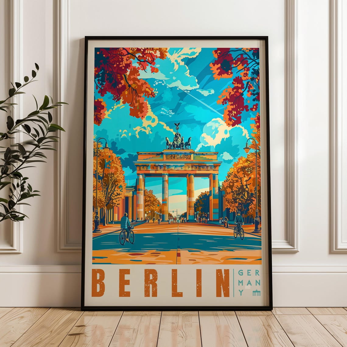 Berlin Travel Poster - Germany Wall Art Print, Illustration Poster ...