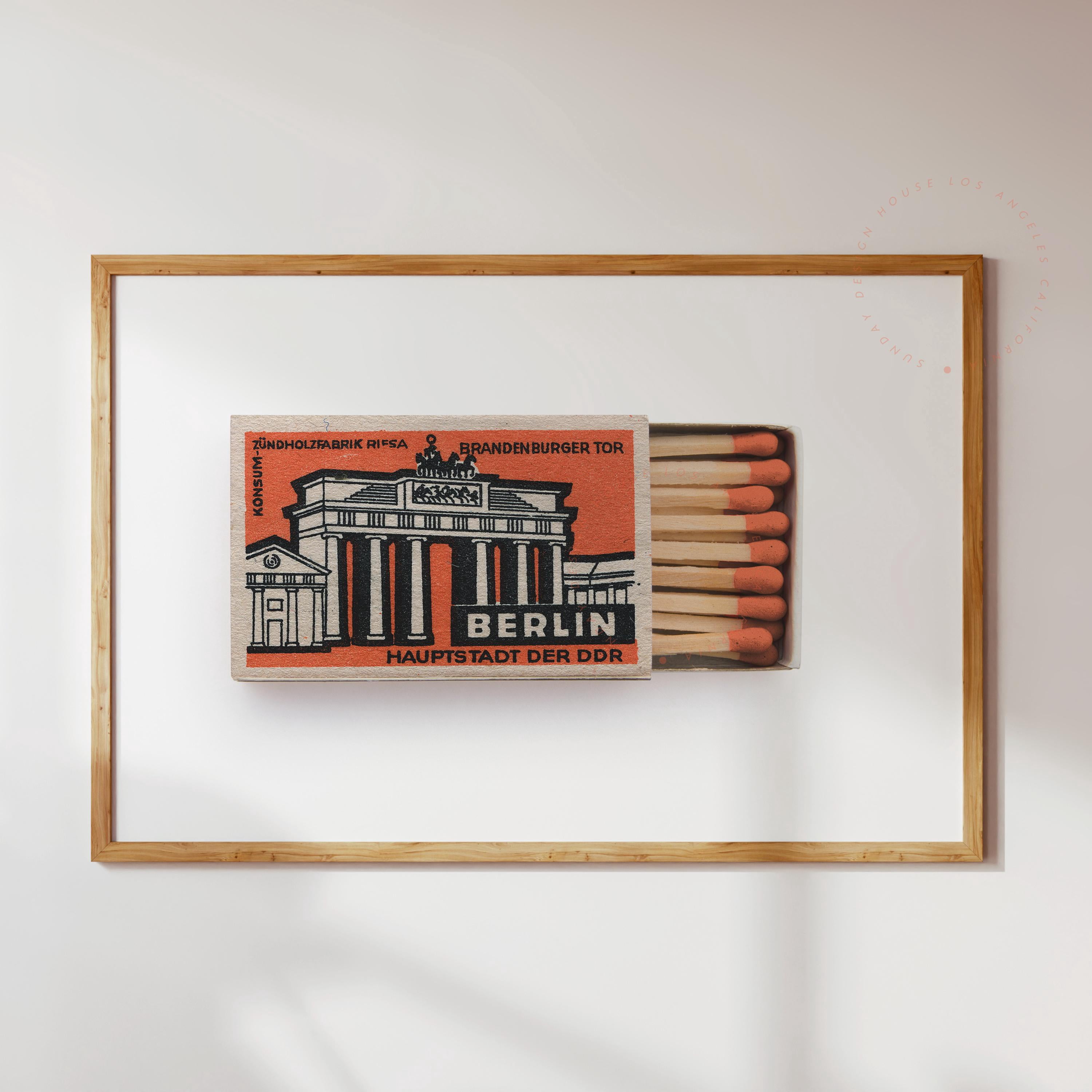 Berlin Vintage Matchbox Print Berlin Germany Poster Vintage Matchbox ...