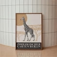 Berlin Zoo Garden Giraffe Typography Mid Century Modern Minimal Art ...