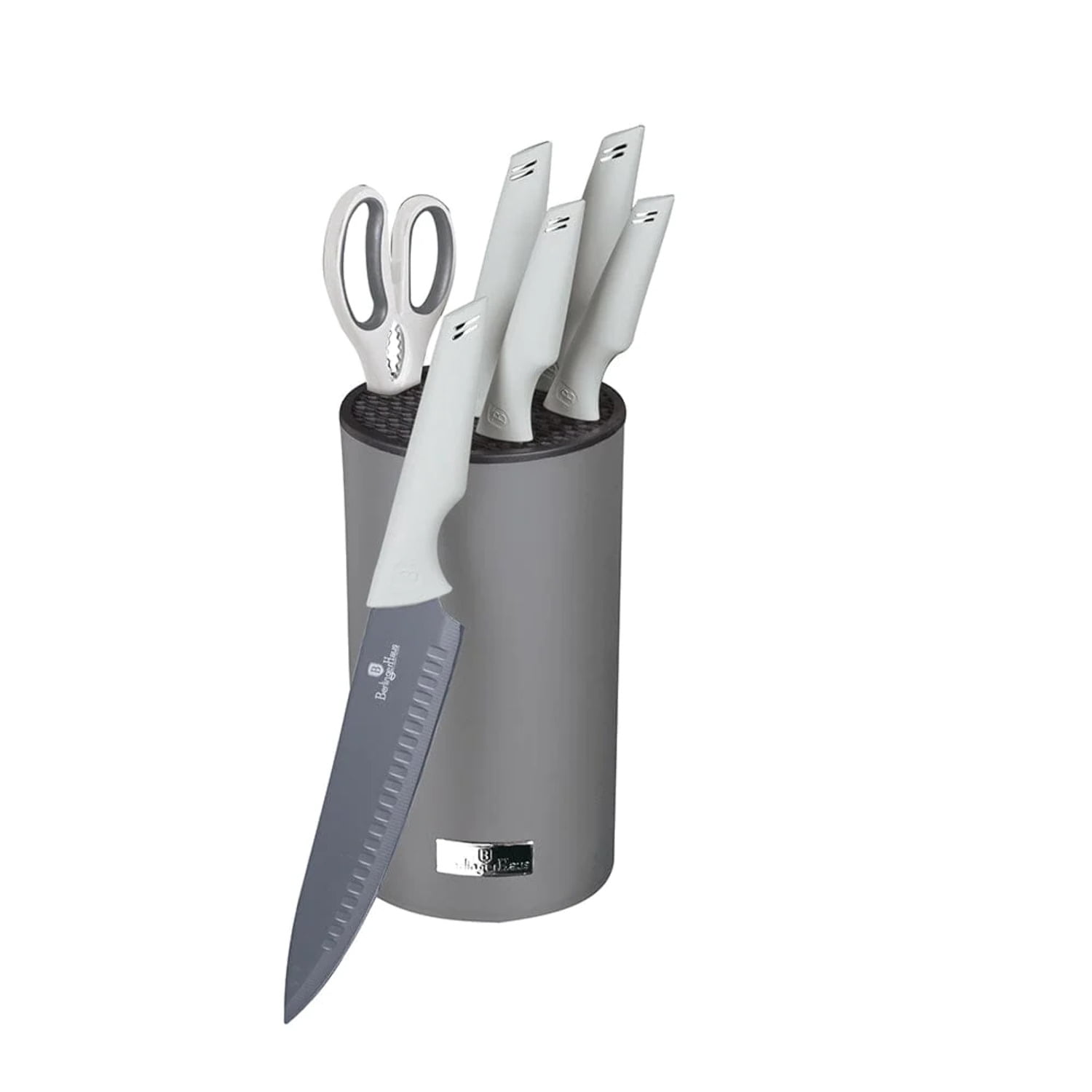 Berlinger Haus Kitchen Knife Set with Block, 7 Piece Knives Set for ...