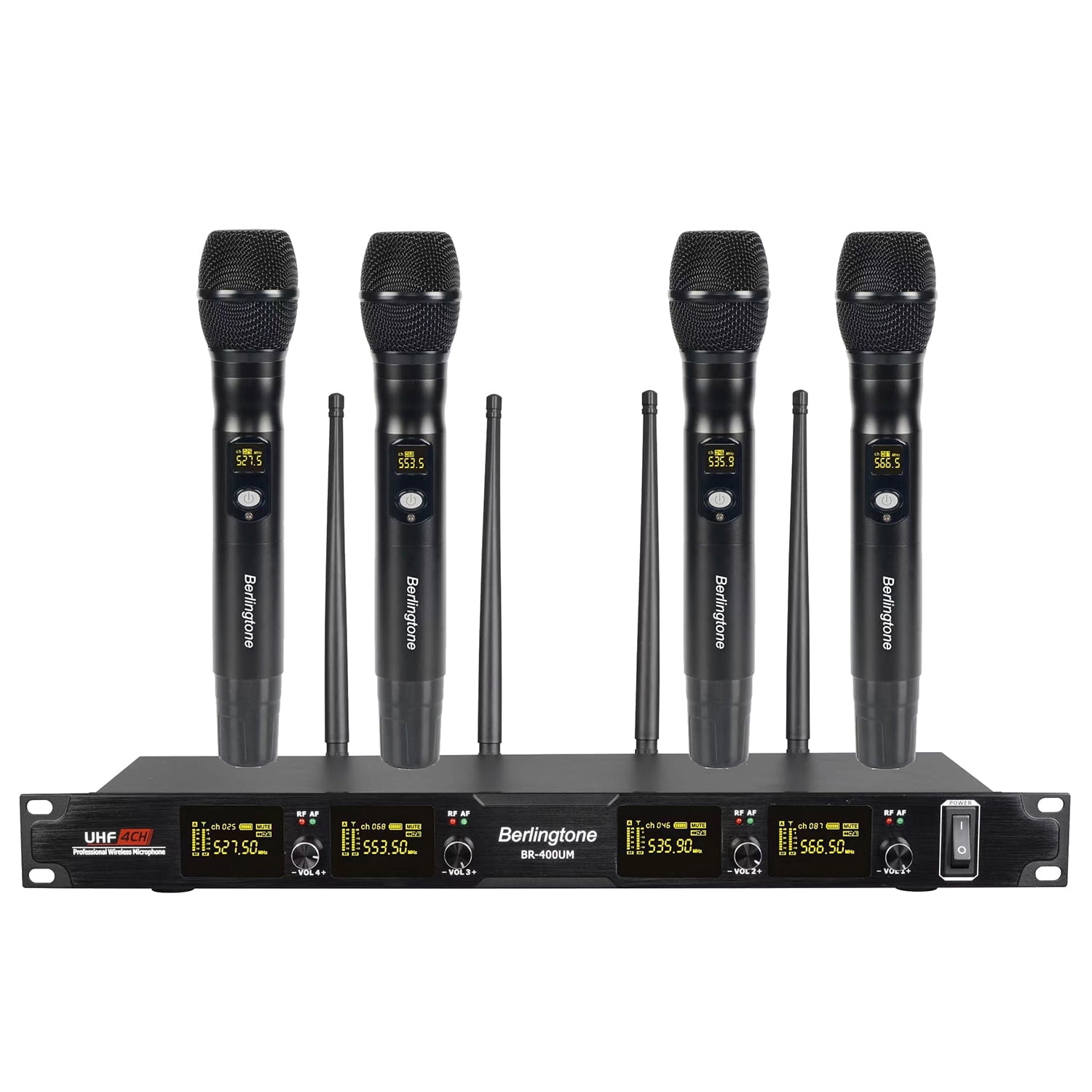 Berlingtone BR-400UM Professional 4-Channel UHF Wireless Handheld ...